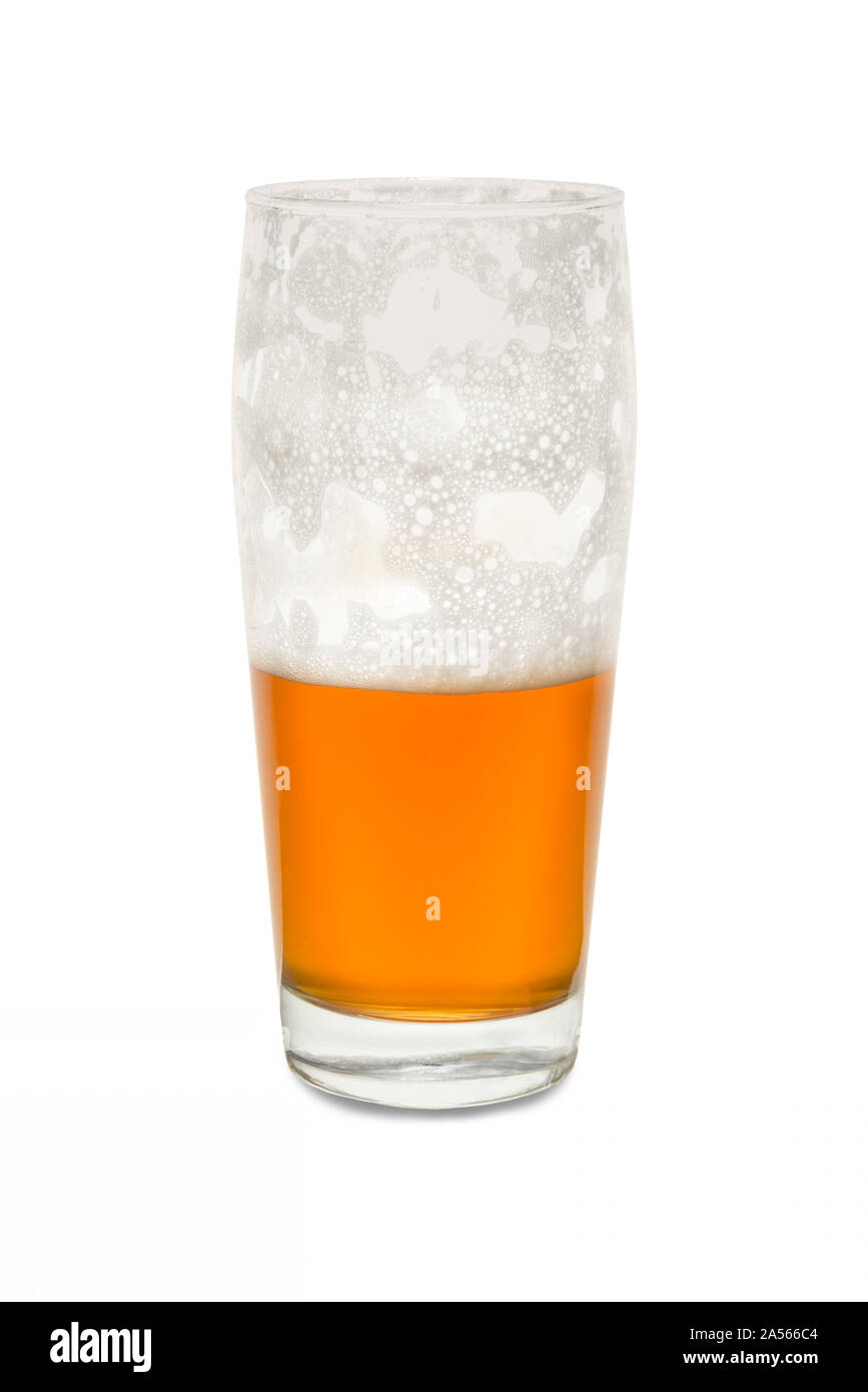 Half empty pint of lager hi-res stock photography and images - Alamy