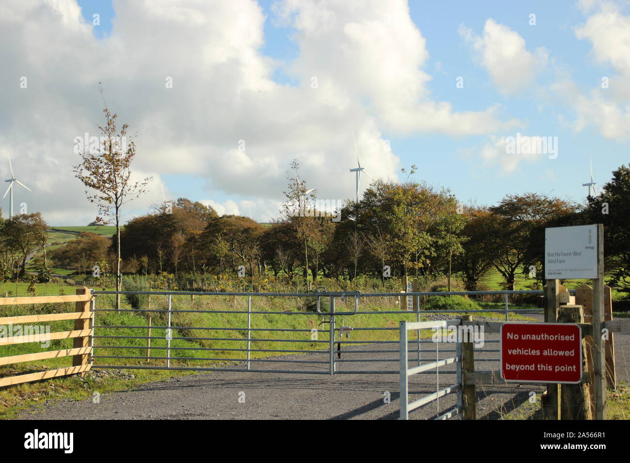 Views from the publicly accessible areas of the windmills at Brechfa ...