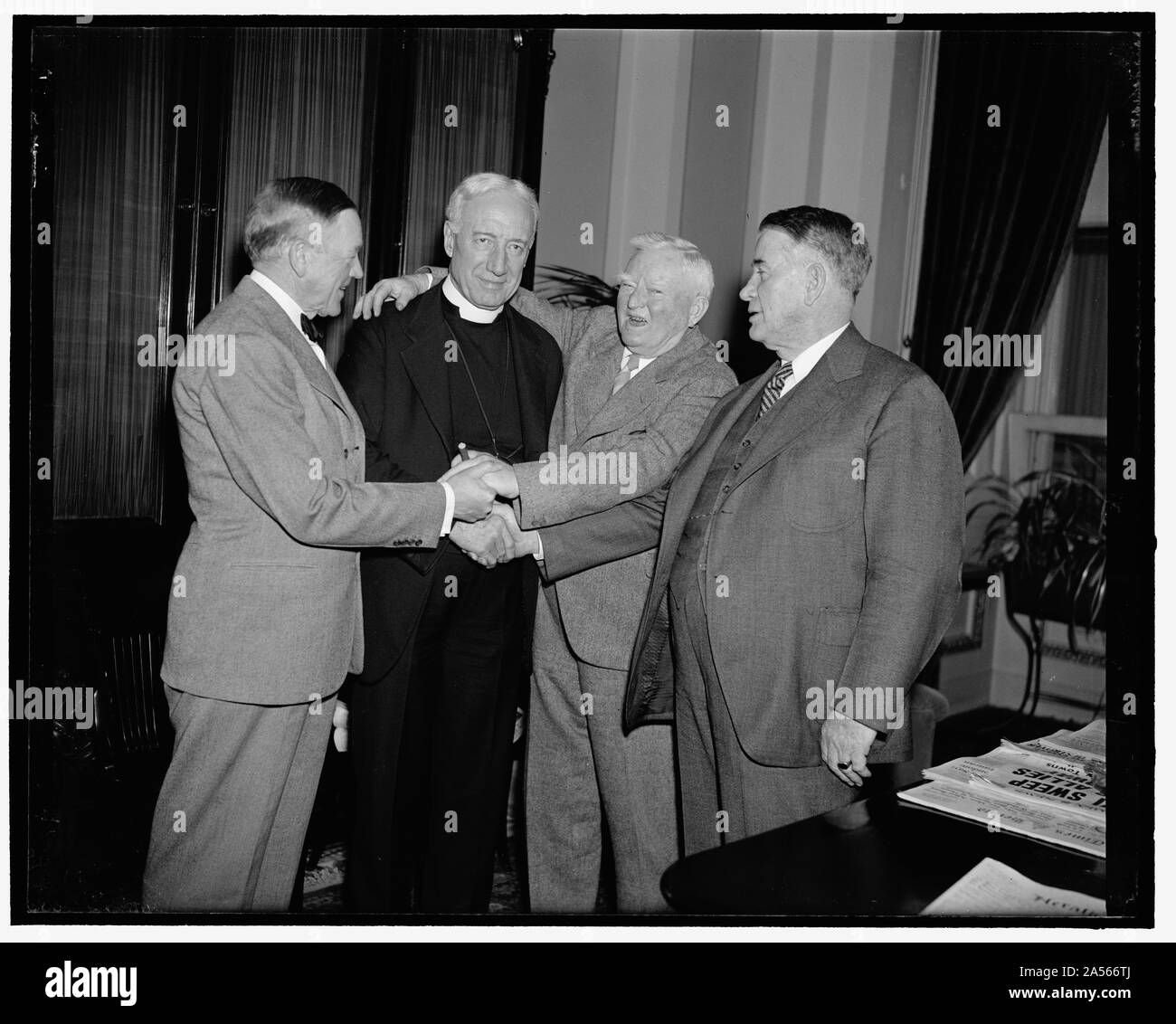 Vice President John N. Garner and group Stock Photo - Alamy