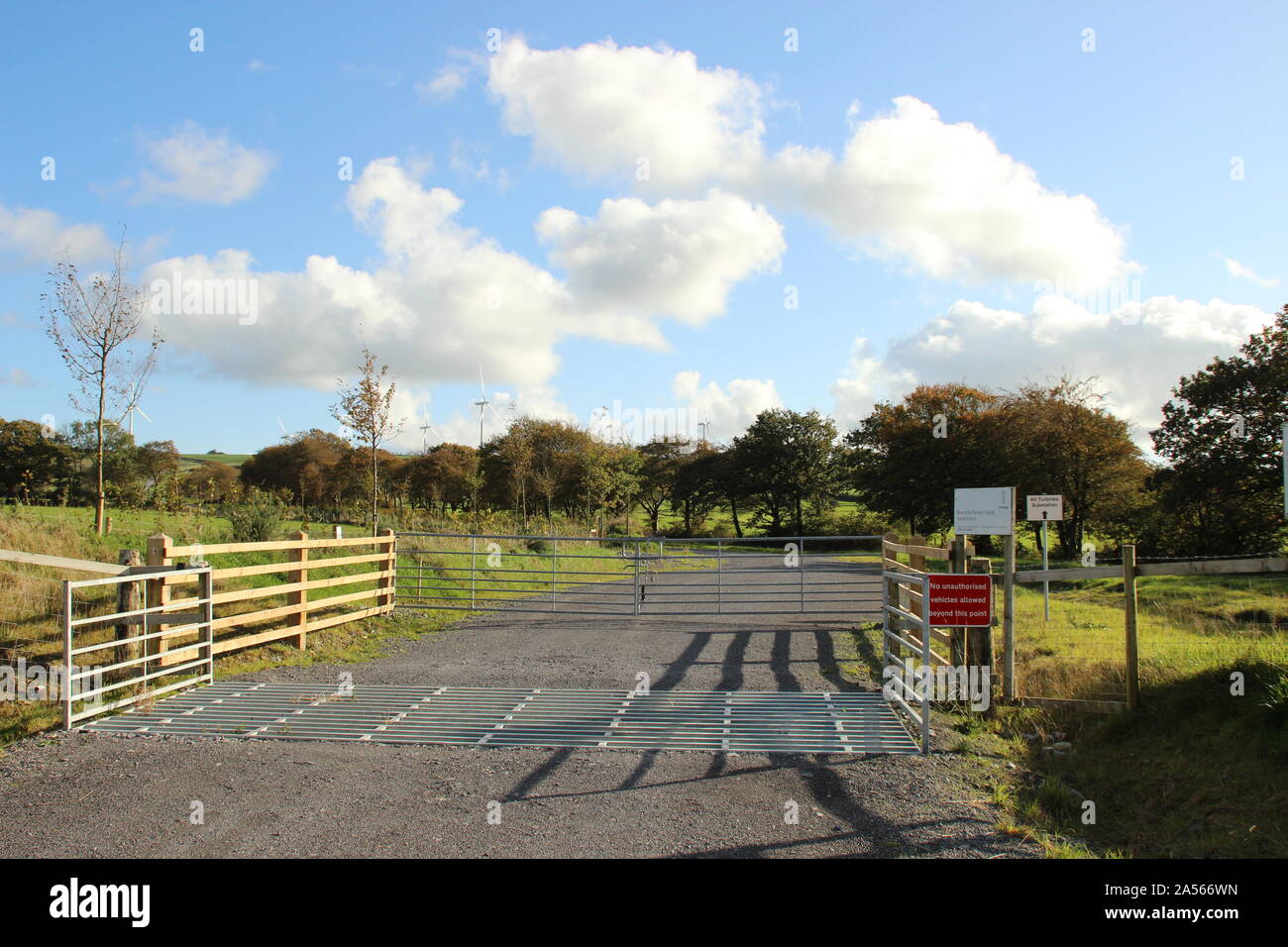 Views from the publicly accessible areas of the windmills at Brechfa ...