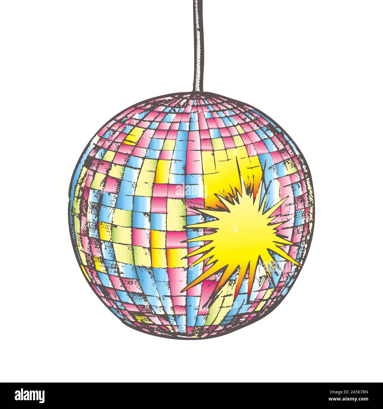 Disco Ball Night Club Equipment Color Vector Stock Vector Image & Art ...