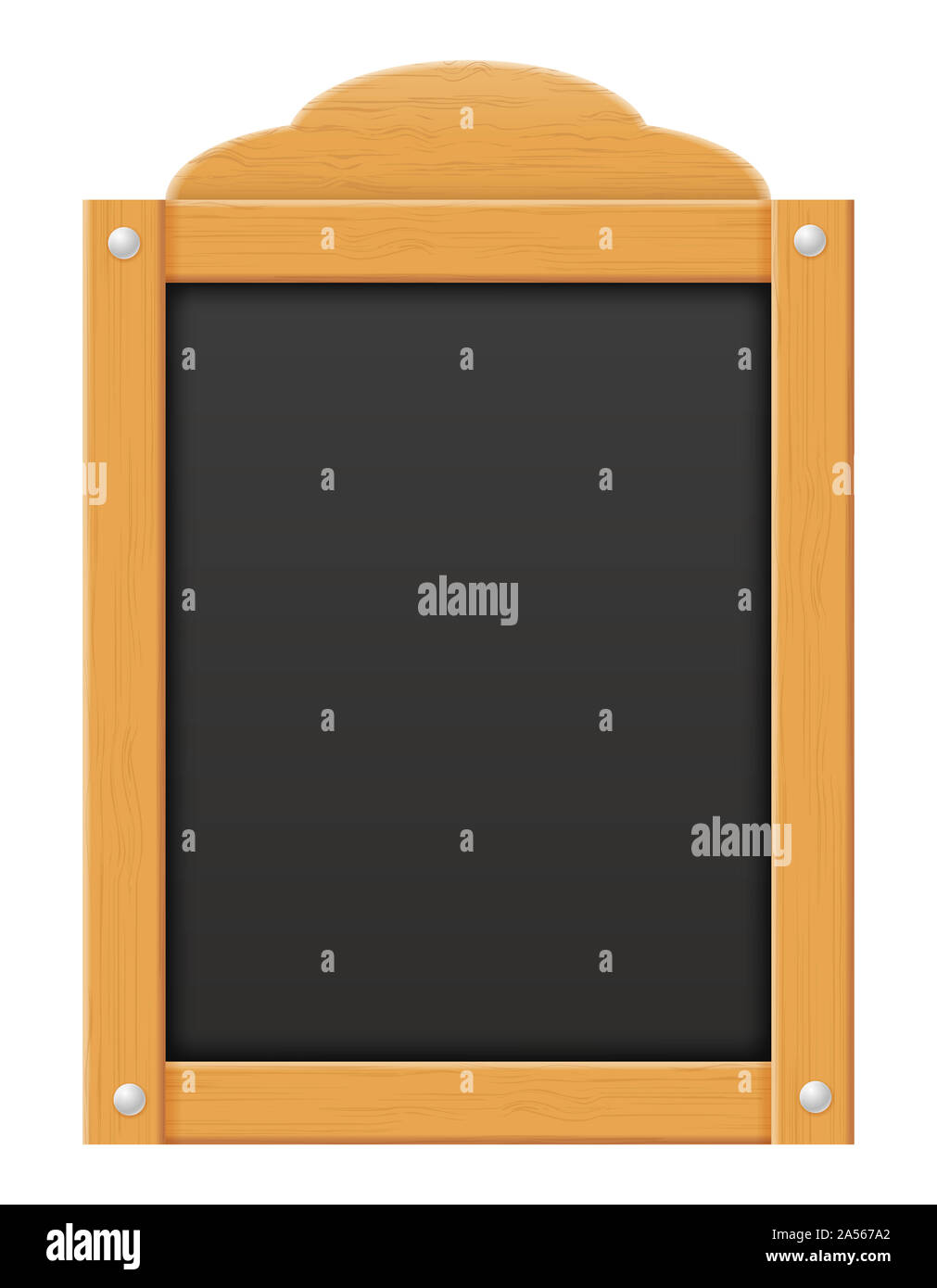 wooden black menu board blank template for design vector illustration ...