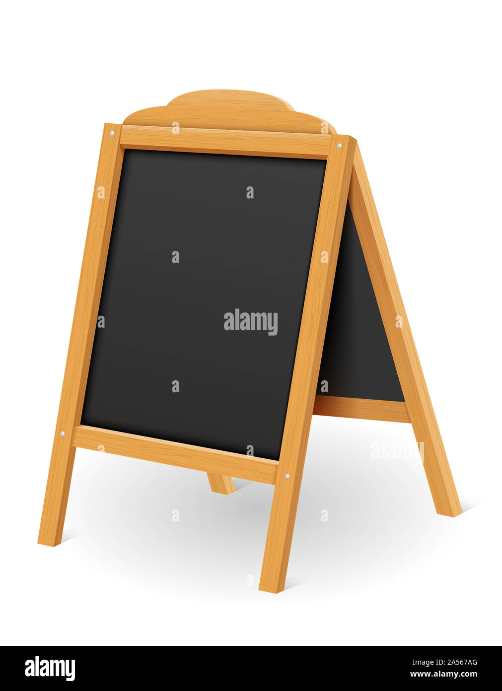 wooden black menu board blank template for design vector illustration ...