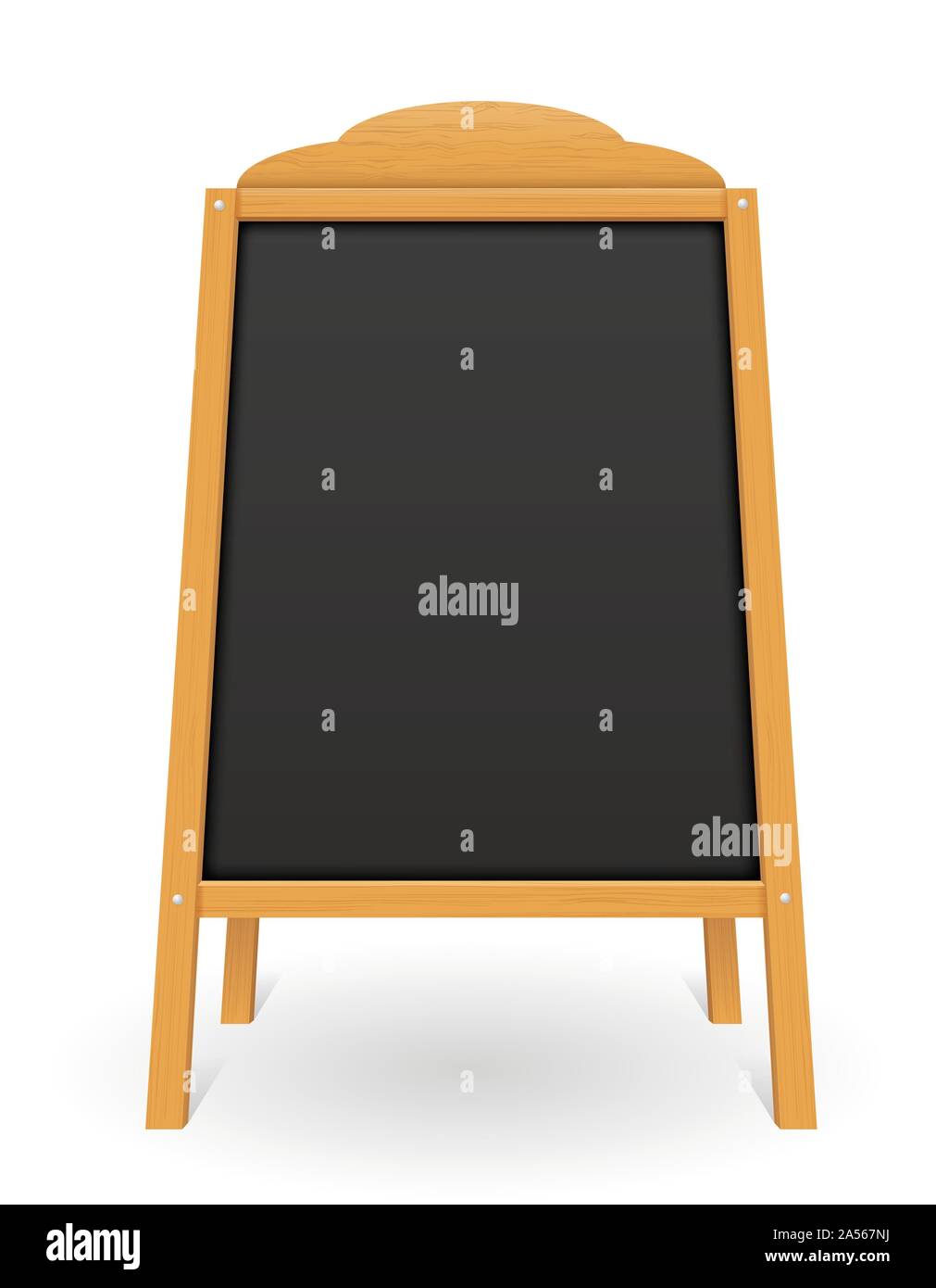 wooden black menu board blank template for design vector illustration ...