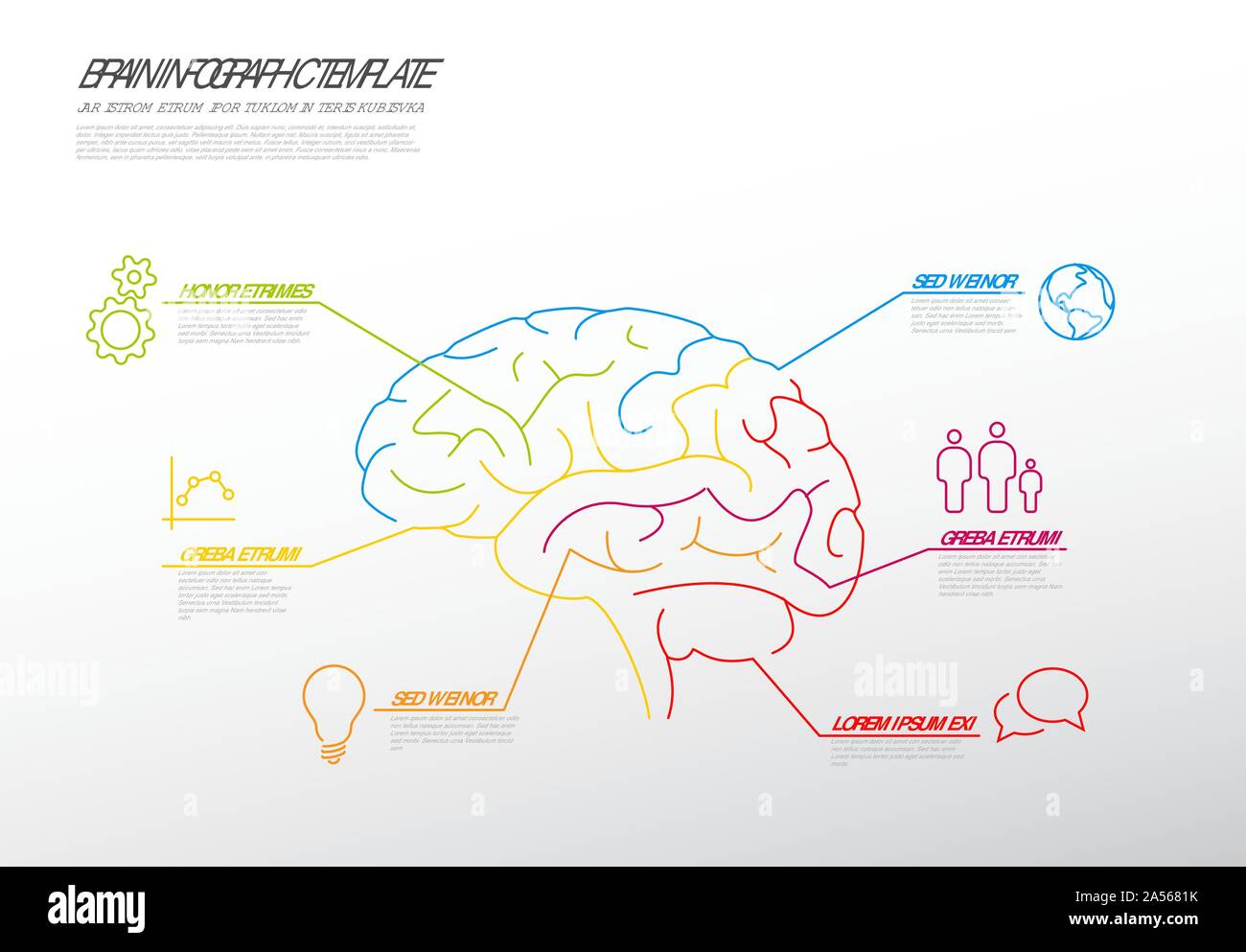 Vector brain infographic template elements hi-res stock photography and ...