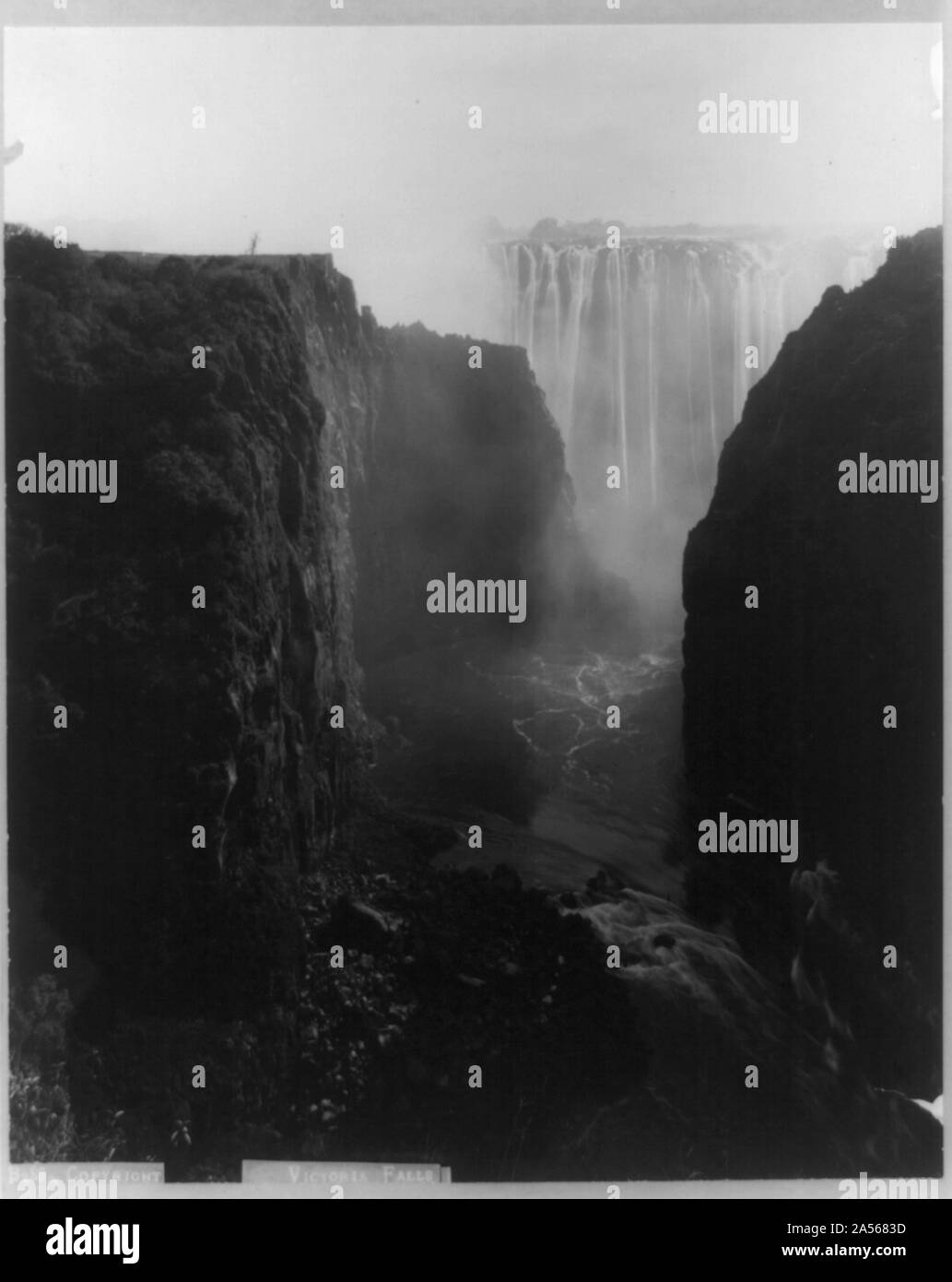 Victoria Falls Abstract: Waterfalls in Rhodesia Stock Photo - Alamy
