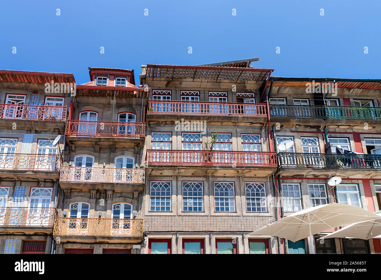 Beautiful and colorful Porto historical buildings, Portugal Stock Photo ...