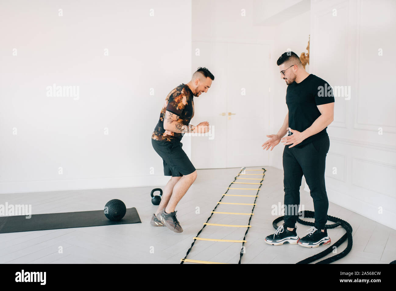 Agility ladder hi-res stock photography and images - Alamy