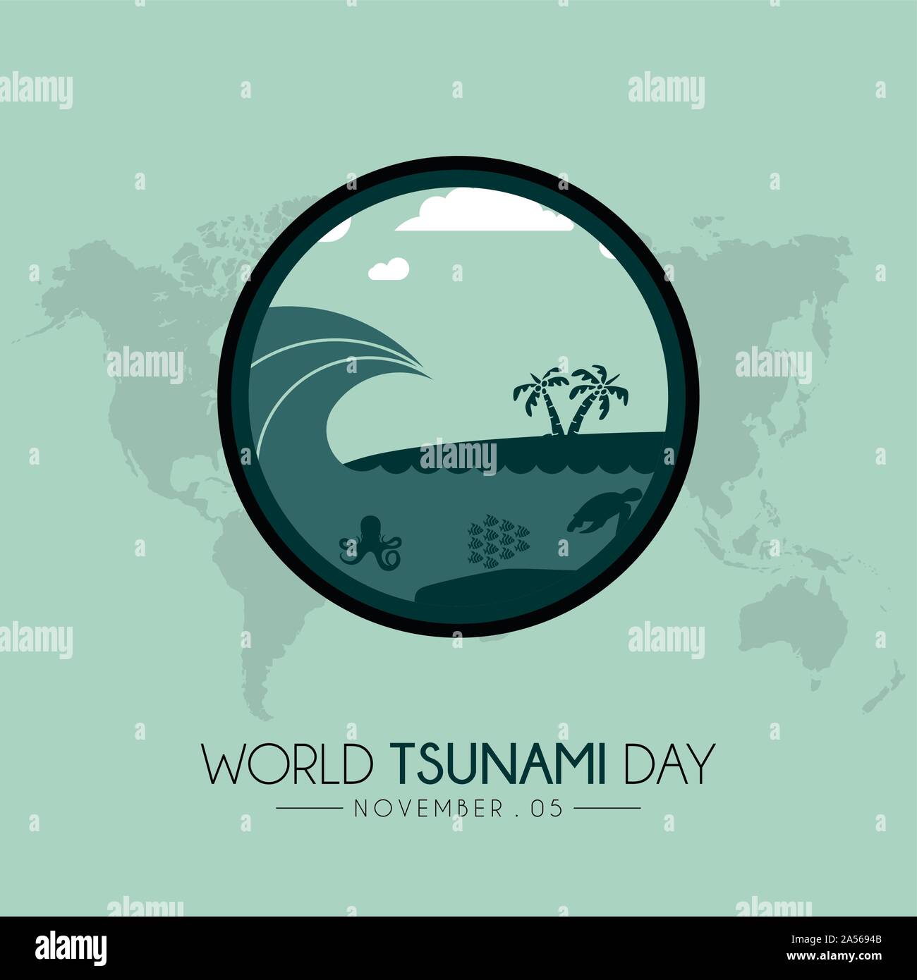 World Tsunami Day, Tsunami icon, November 05, vector design Stock Vector Image & Art - Alamy