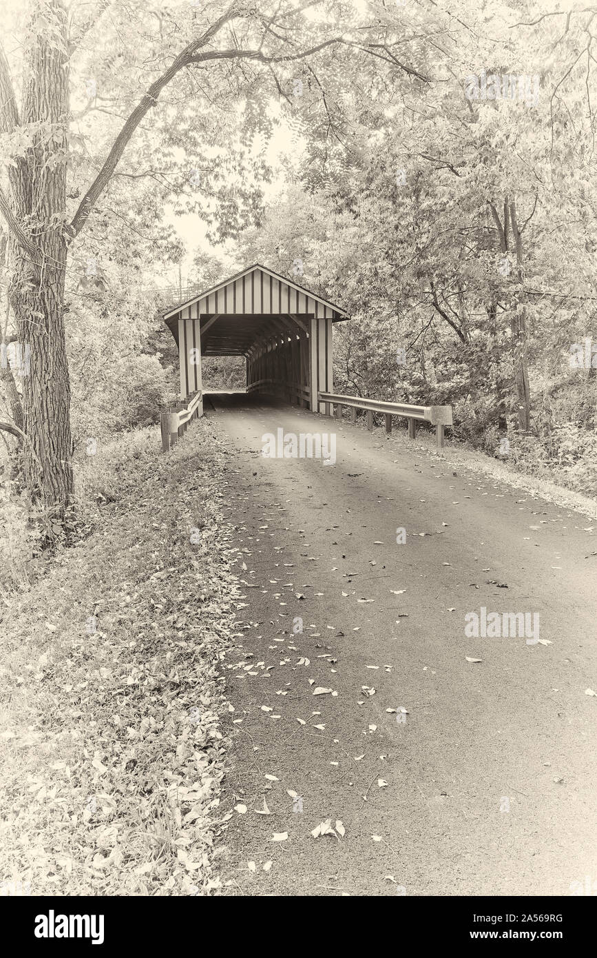 Coleville covered bridge Stock Photo - Alamy