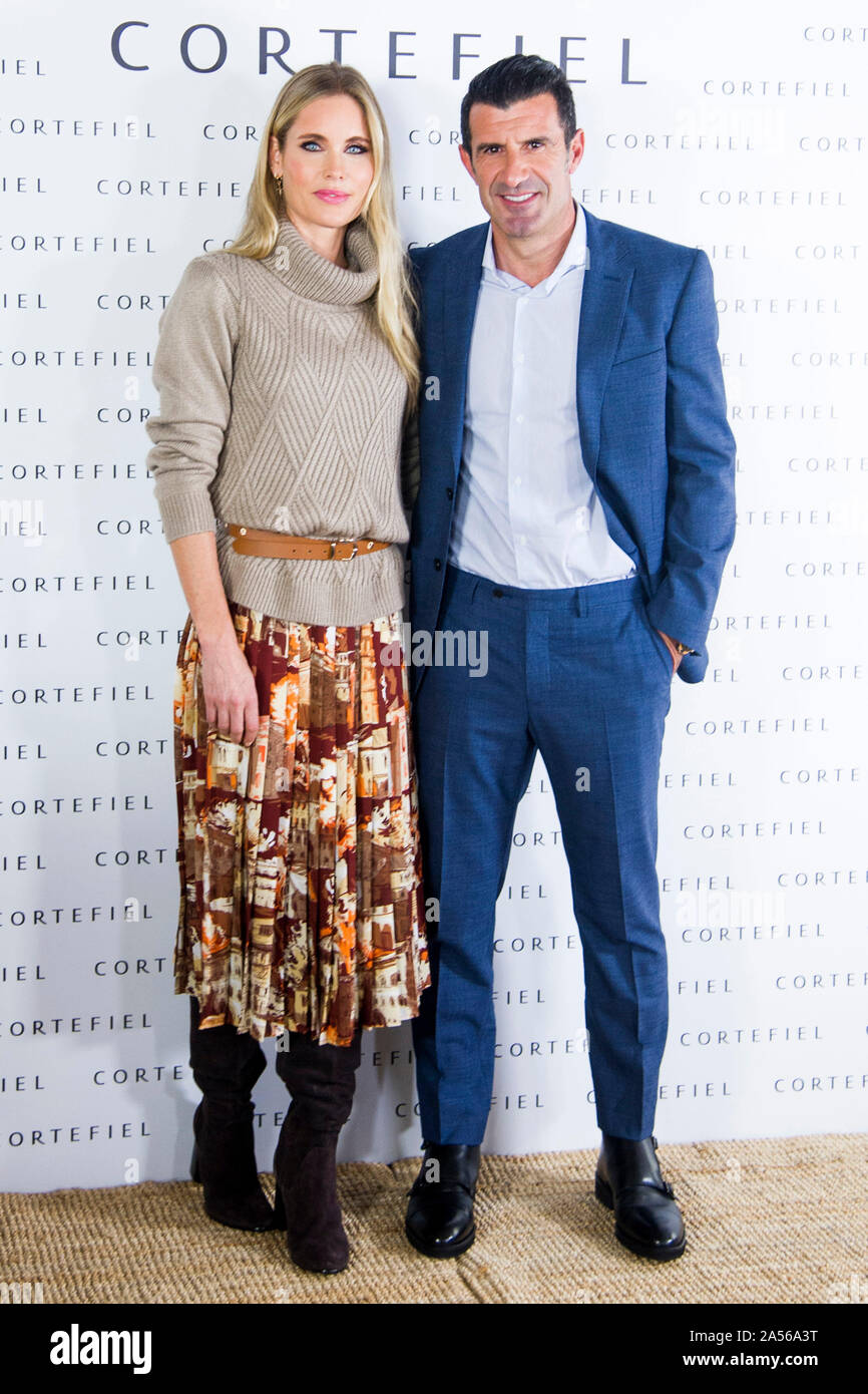 Madrid, Spanien. 17th Oct, 2019. Luis Figo with his wife Helen Svedin ...