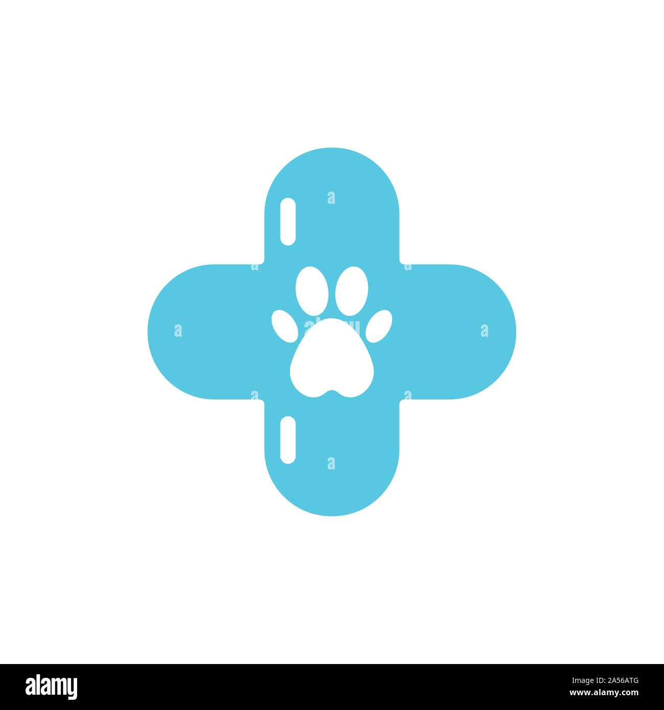 Pet cross icon design, Veterinary mascot domestic animal friendship ...