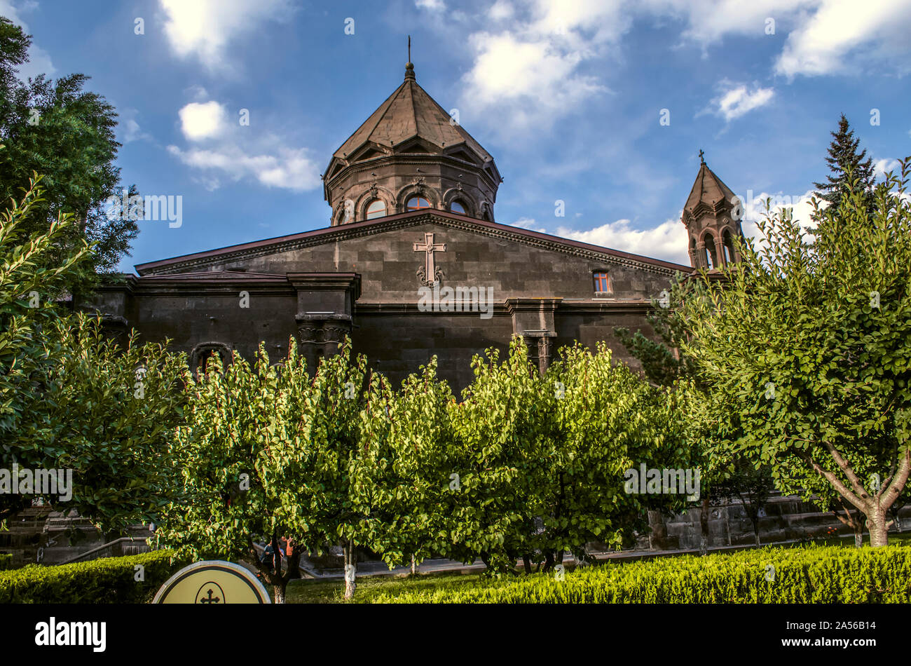 The gable roof of the Church "Seven Sorrows of the Blessed Virgin" with ...