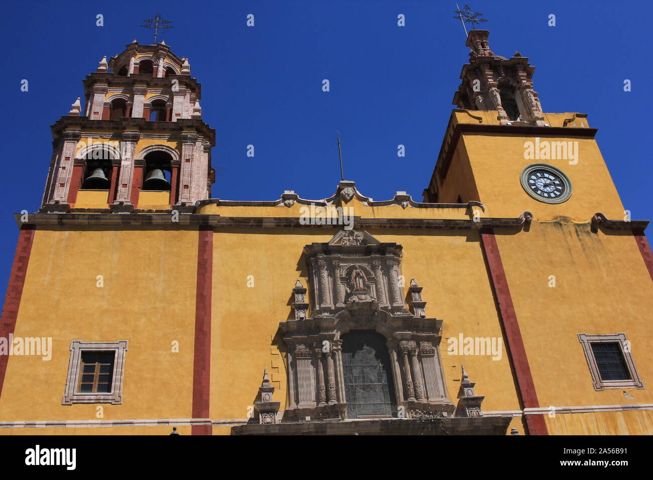 Basilica of Our Lady of Guanajuato in Guanajuato, Mexico Stock Photo ...