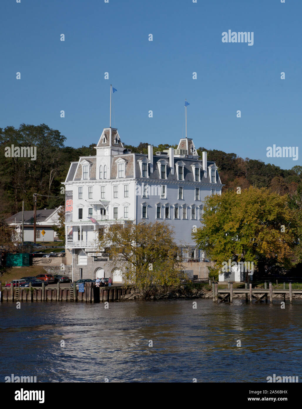 View from the Connecticut River of the Goodspeed Opera House, East ...