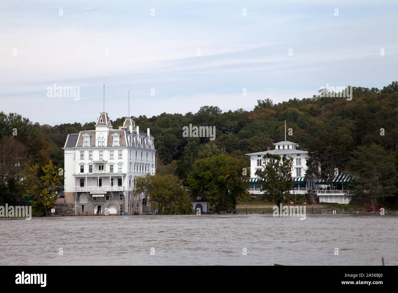 View from the Connecticut River of the Goodspeed Opera House, East ...