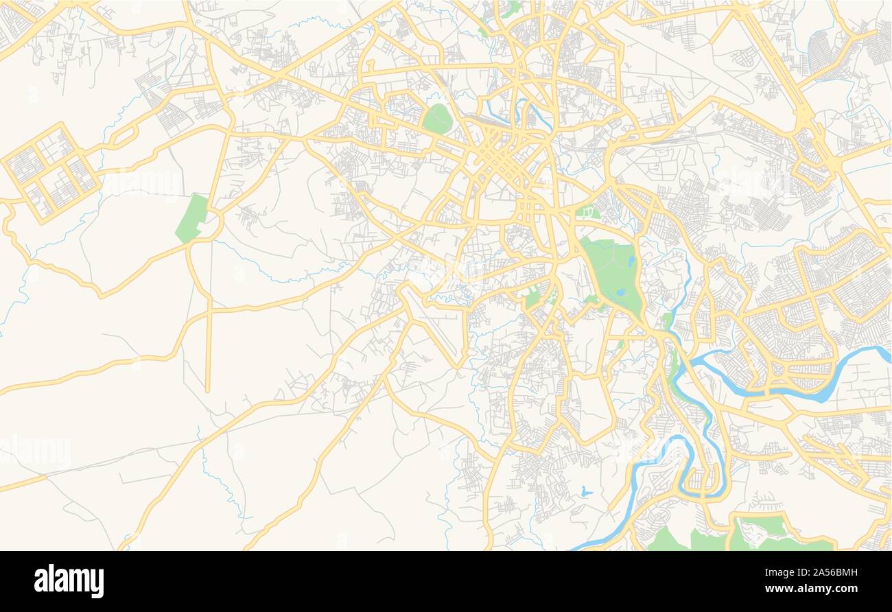 Printable street map of Rawalpindi, Province Punjab, Pakistan. Map ...