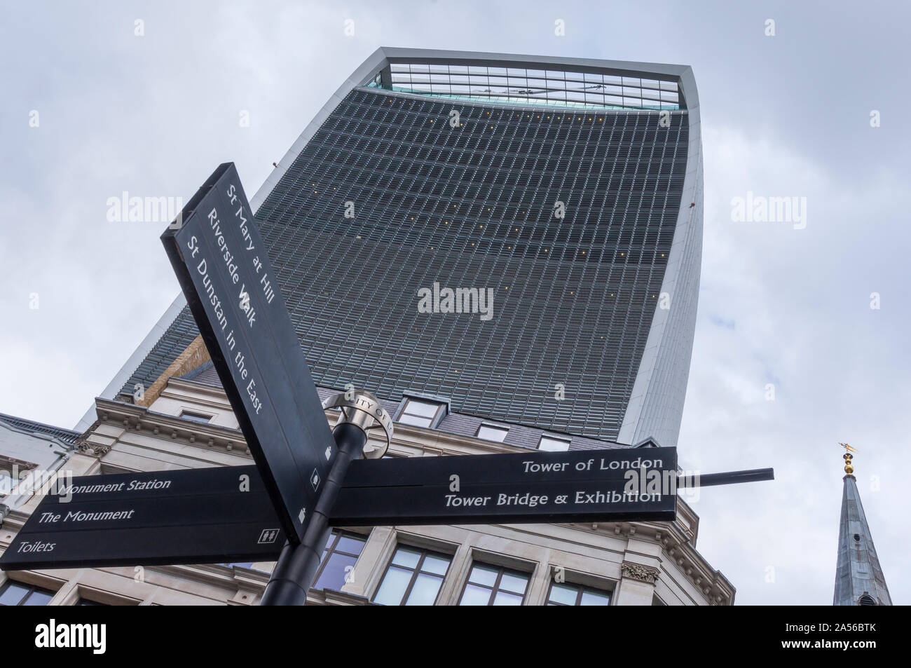 Amazing colorful modern architecture in City of London. Iconic office ...