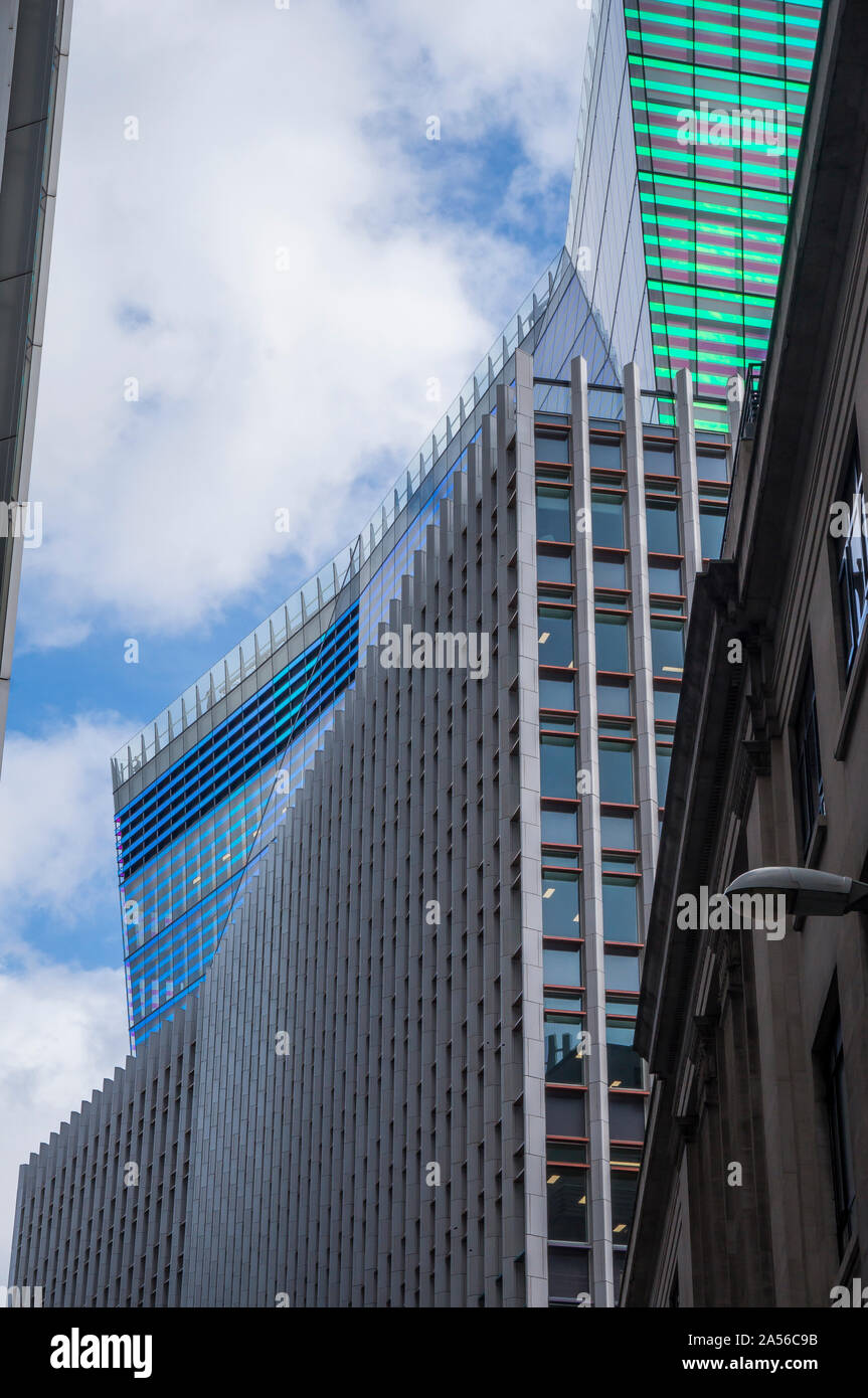 Amazing colorful modern architecture in City of London. Iconic office ...