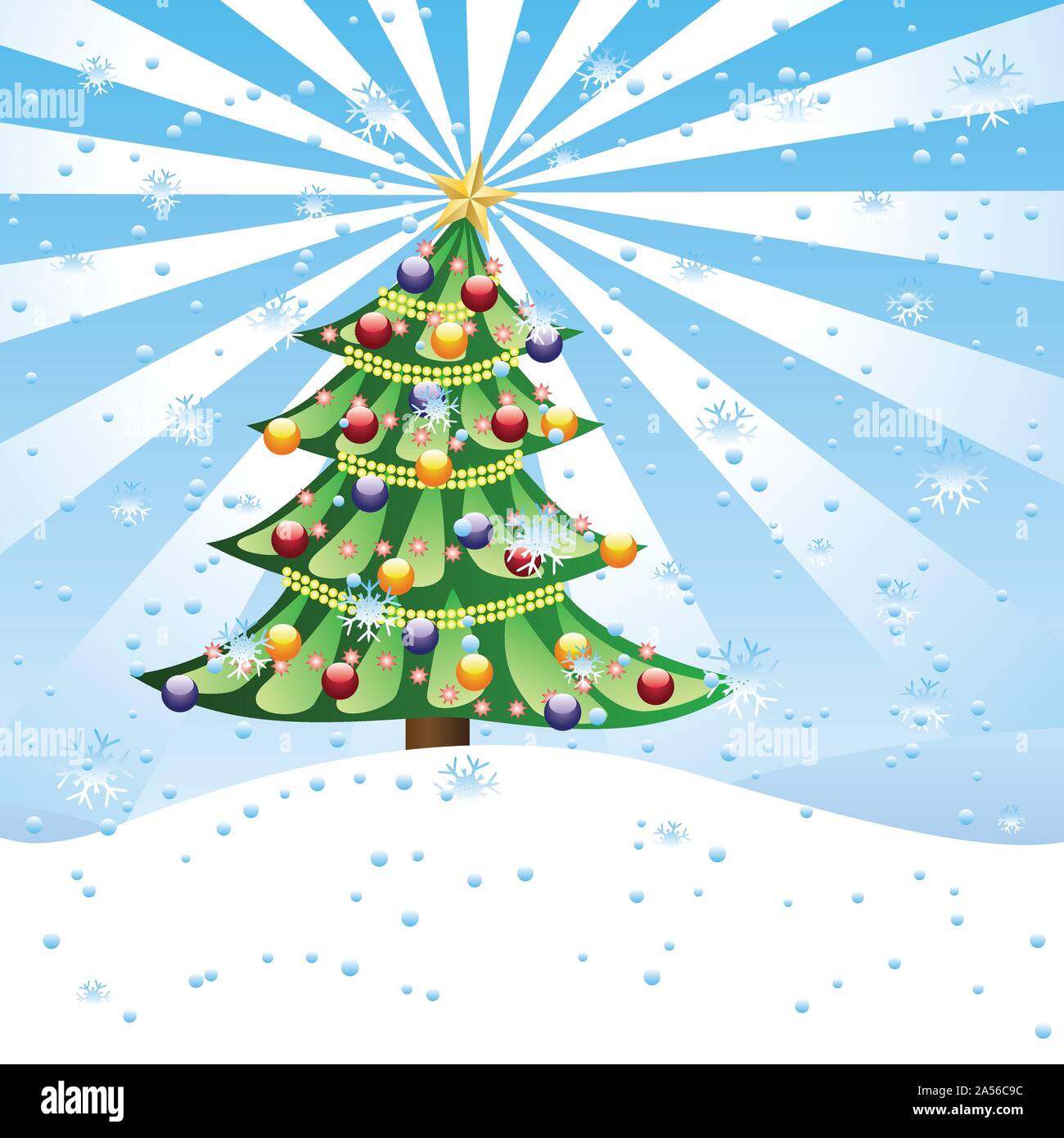 Festive holiday scene decorated Stock Vector Images - Alamy
