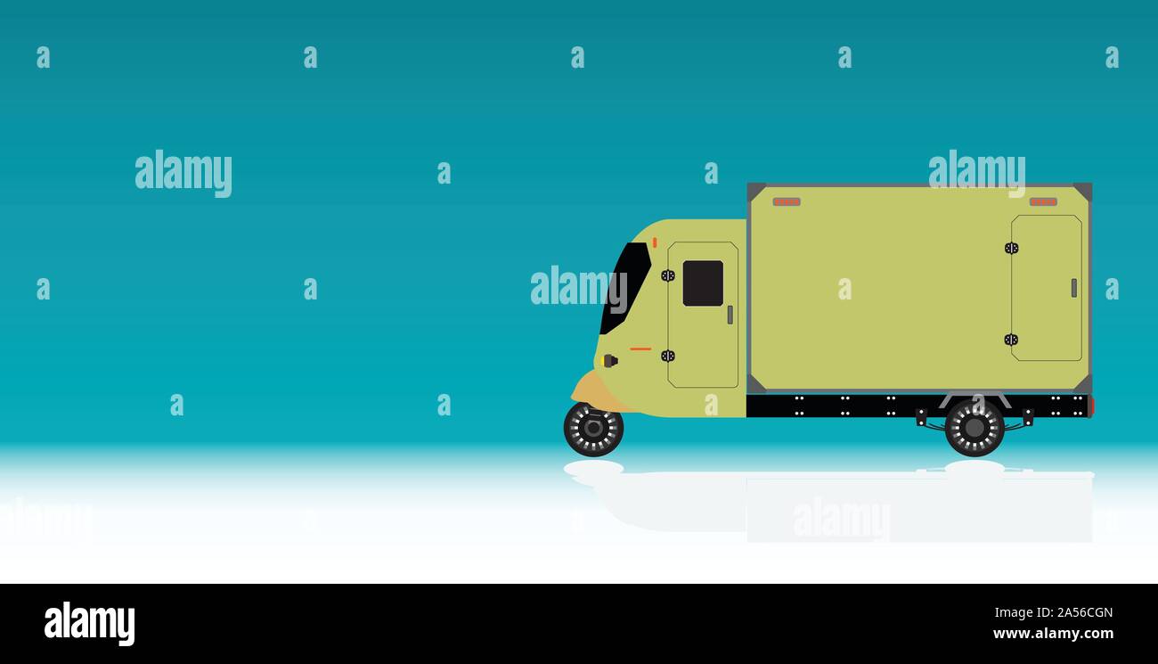 Electric Delivery Cargo tricycle vector Stock Vector Image & Art - Alamy