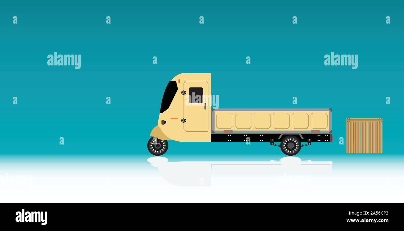 Electric Delivery Cargo tricycle vector Stock Vector Image & Art - Alamy