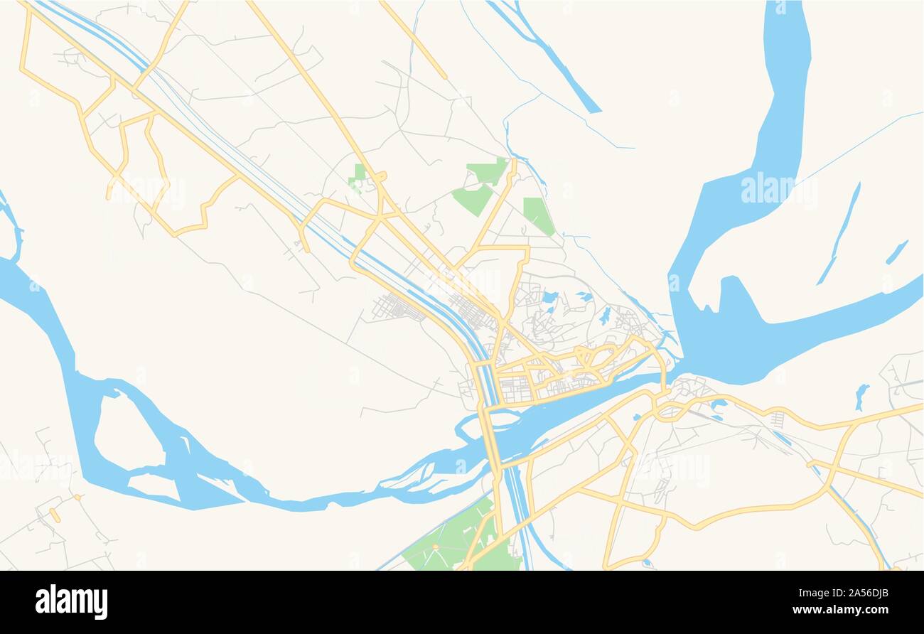 Printable street map of Sukkur, Province Sindh, Pakistan. Map template ...