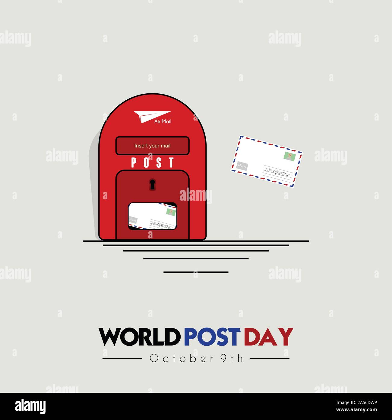 World Post Day Stock Vector Image & Art - Alamy