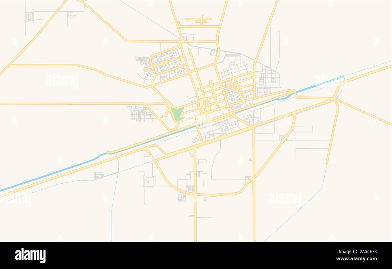 Printable street map of Sahiwal, Province Punjab, Pakistan. Map ...
