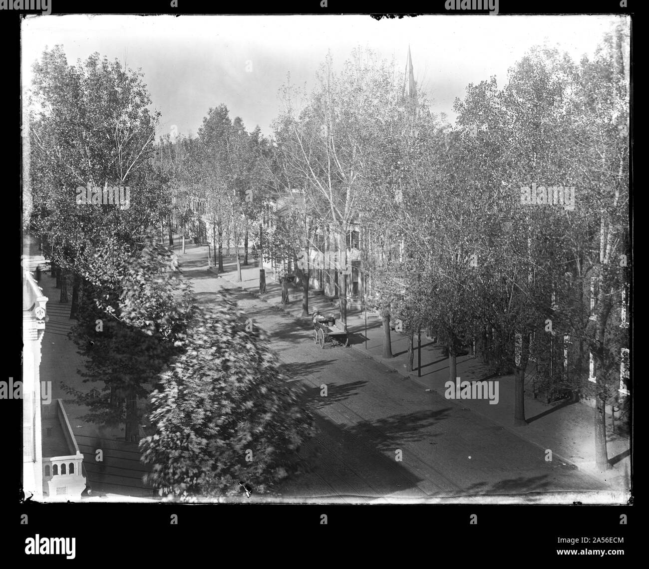View street lined buildings Black and White Stock Photos & Images - Alamy