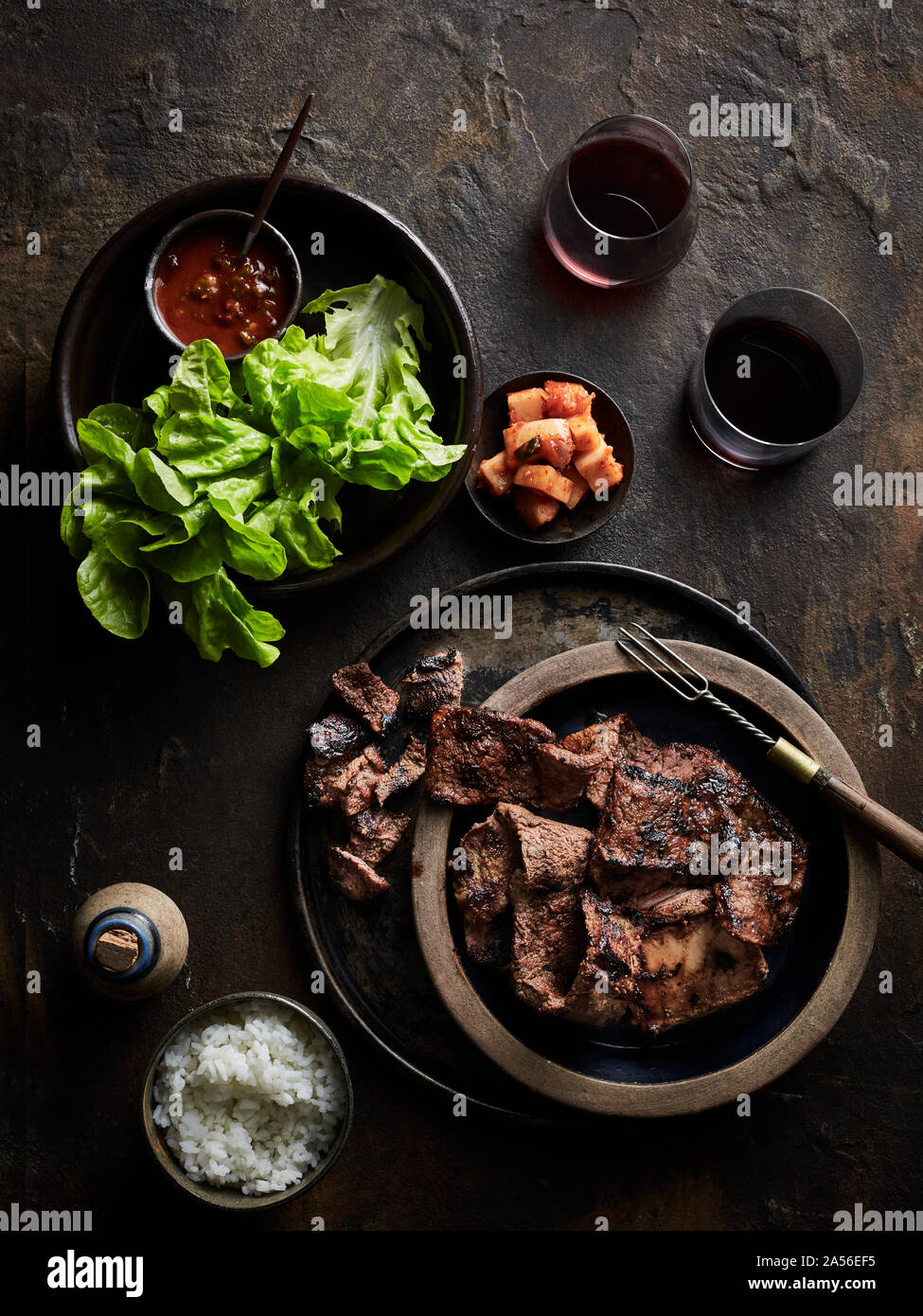 BBQ galbi (korean bbq beef short ribs Stock Photo - Alamy