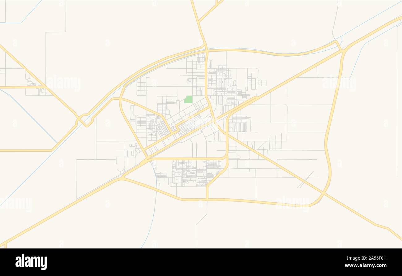 Printable street map of Okara, Province Punjab, Pakistan. Map template ...