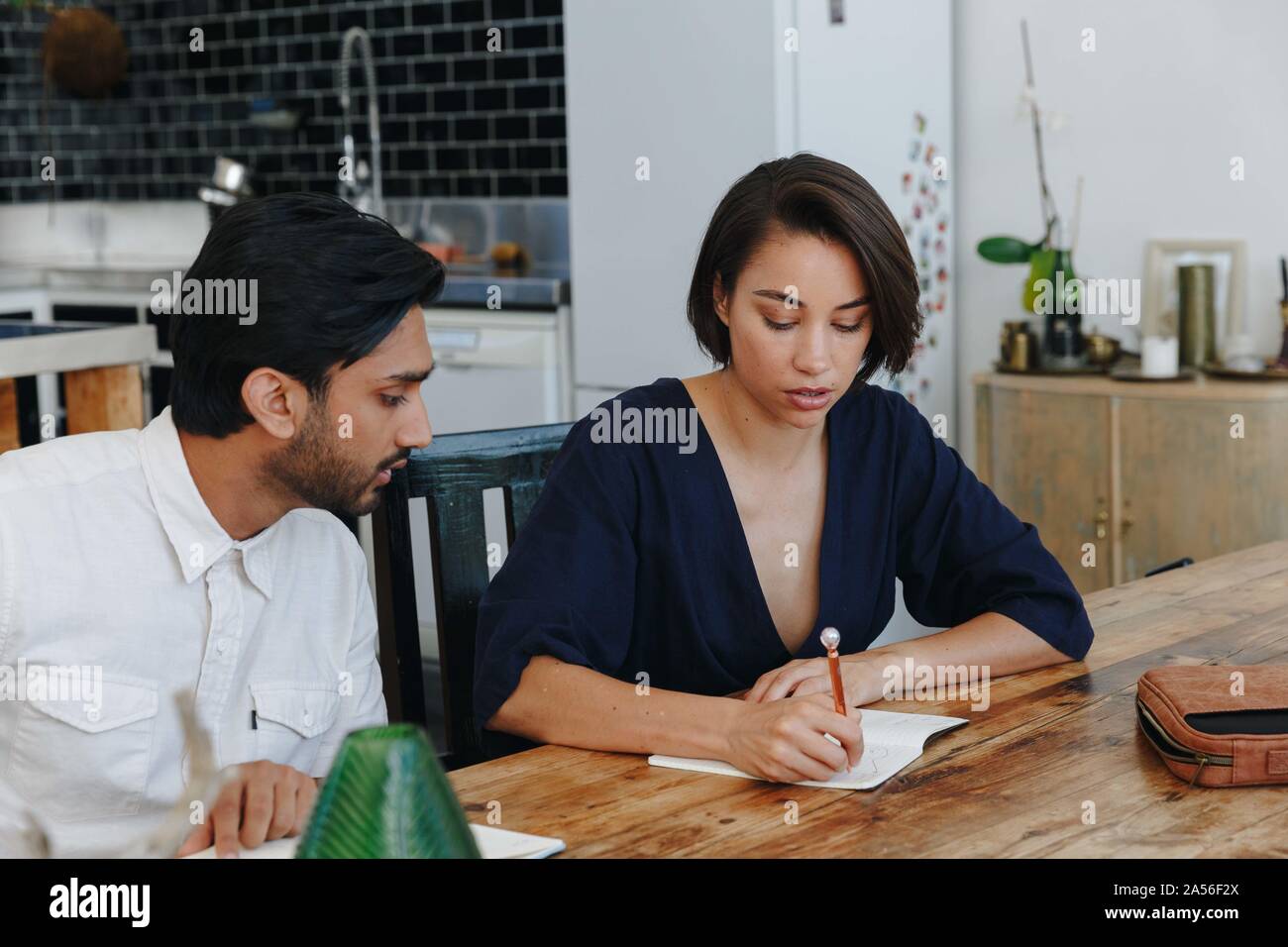 Two colleagues wearing office hi-res stock photography and images - Alamy