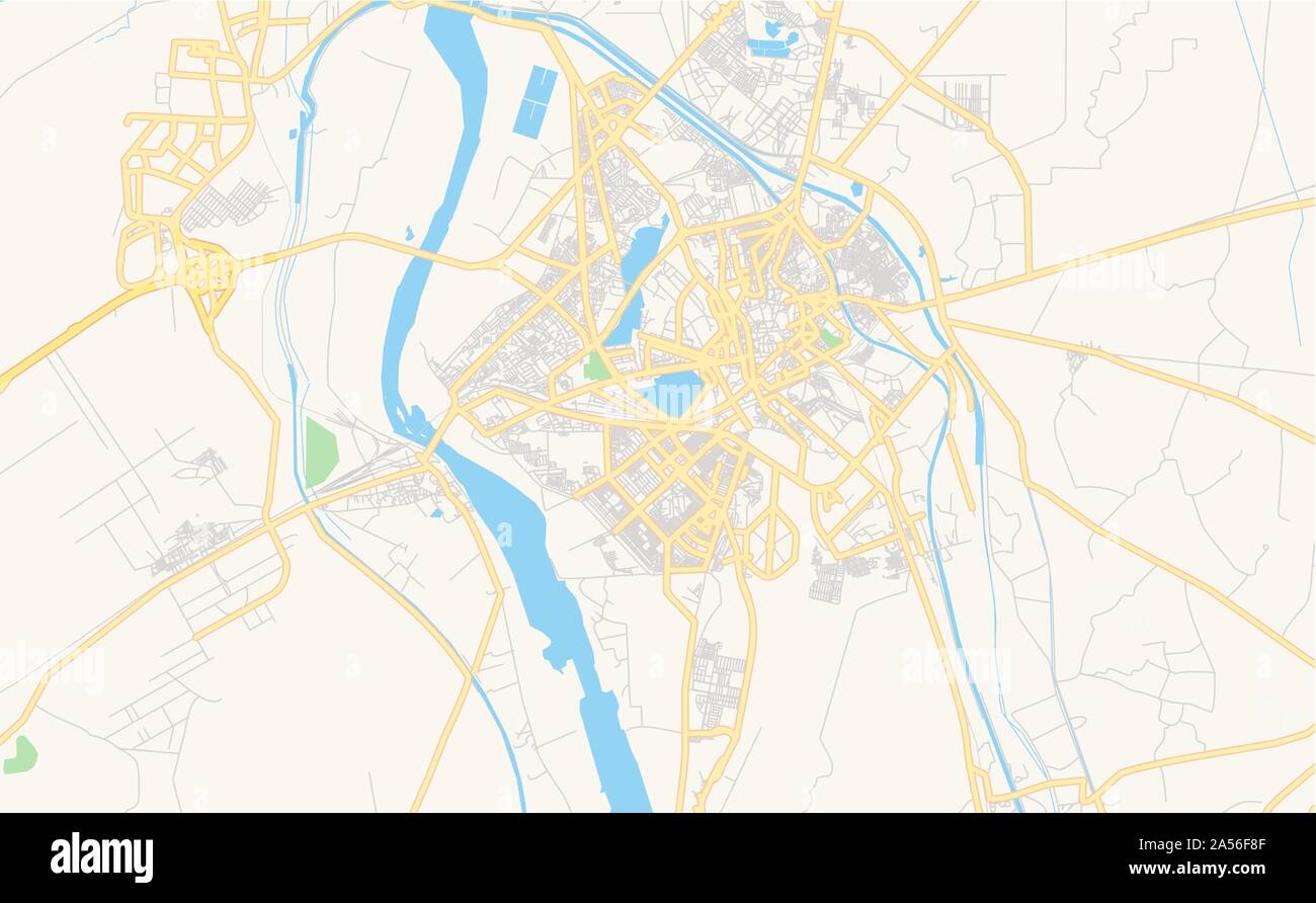 Printable street map of Kotri, Province Sindh, Pakistan. Map template ...