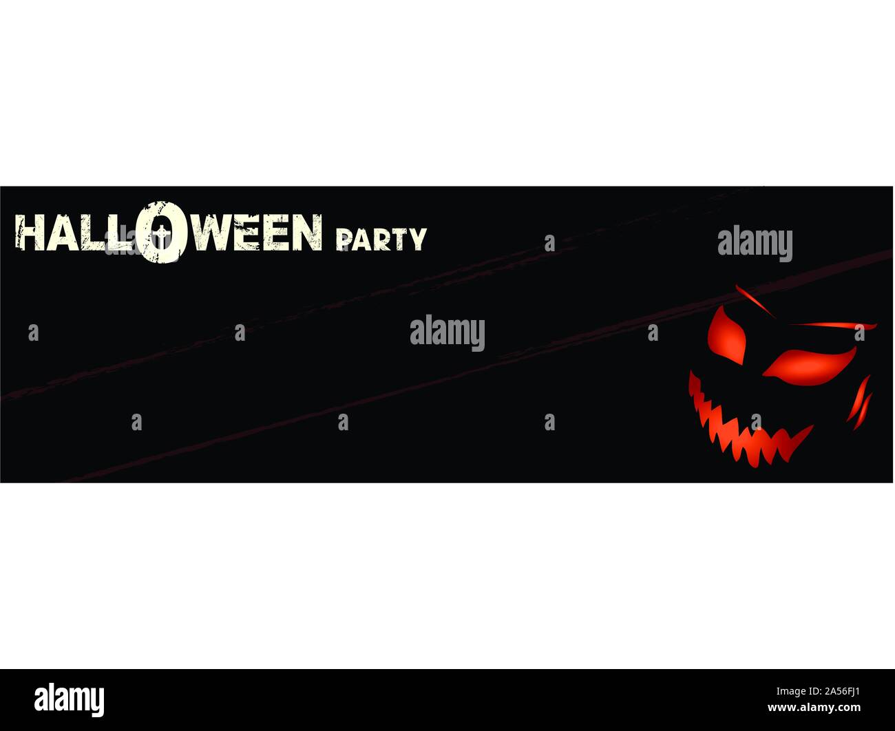 Halloween Party Invite Blank Copy Space Banner In Black With Grunge ...