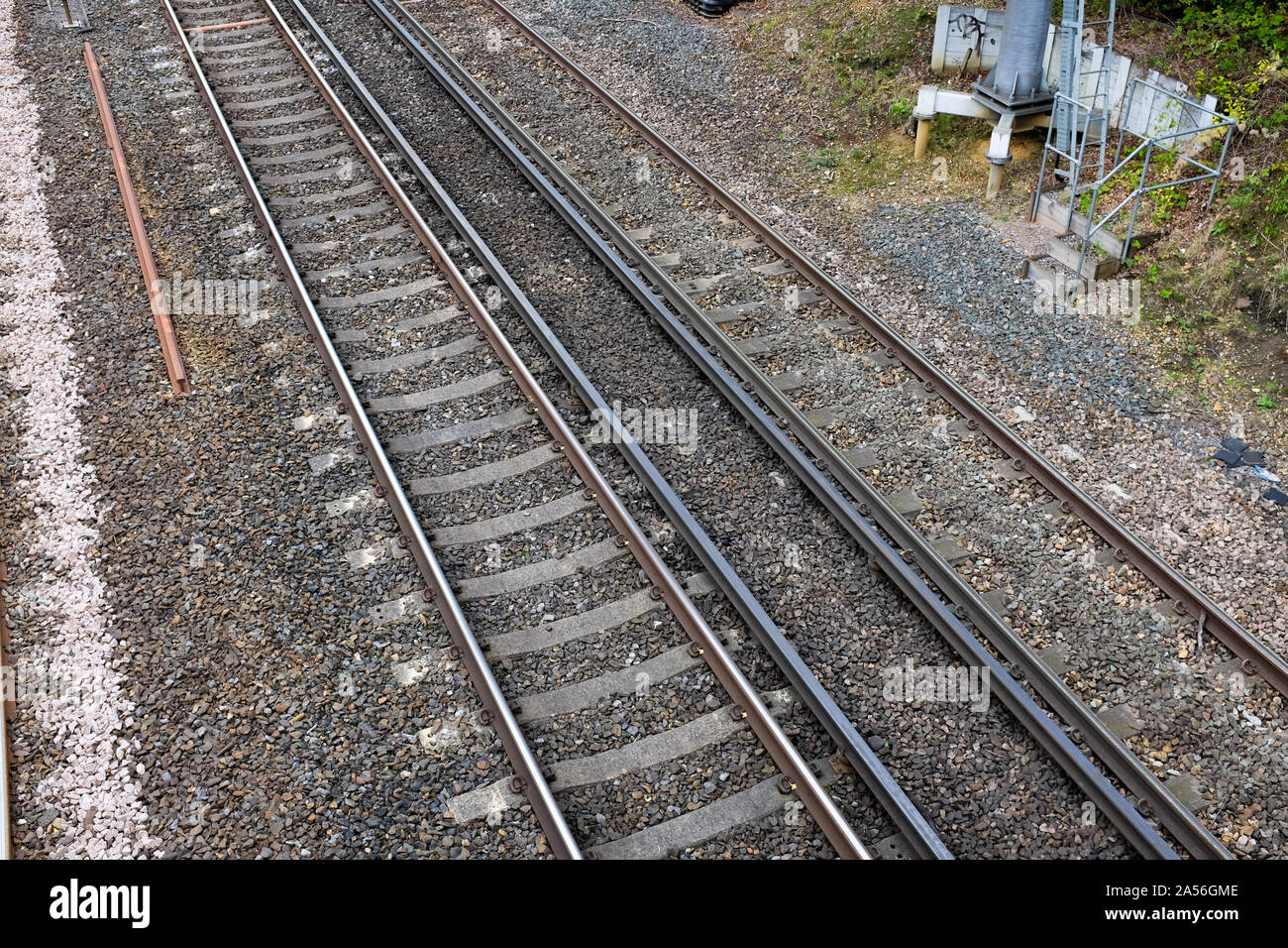 Train track rail hi-res stock photography and images - Alamy