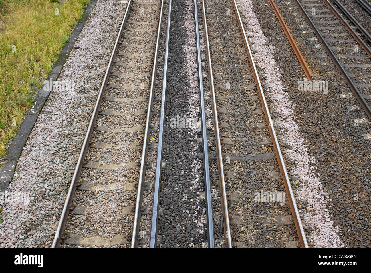 Train track rail hi-res stock photography and images - Alamy