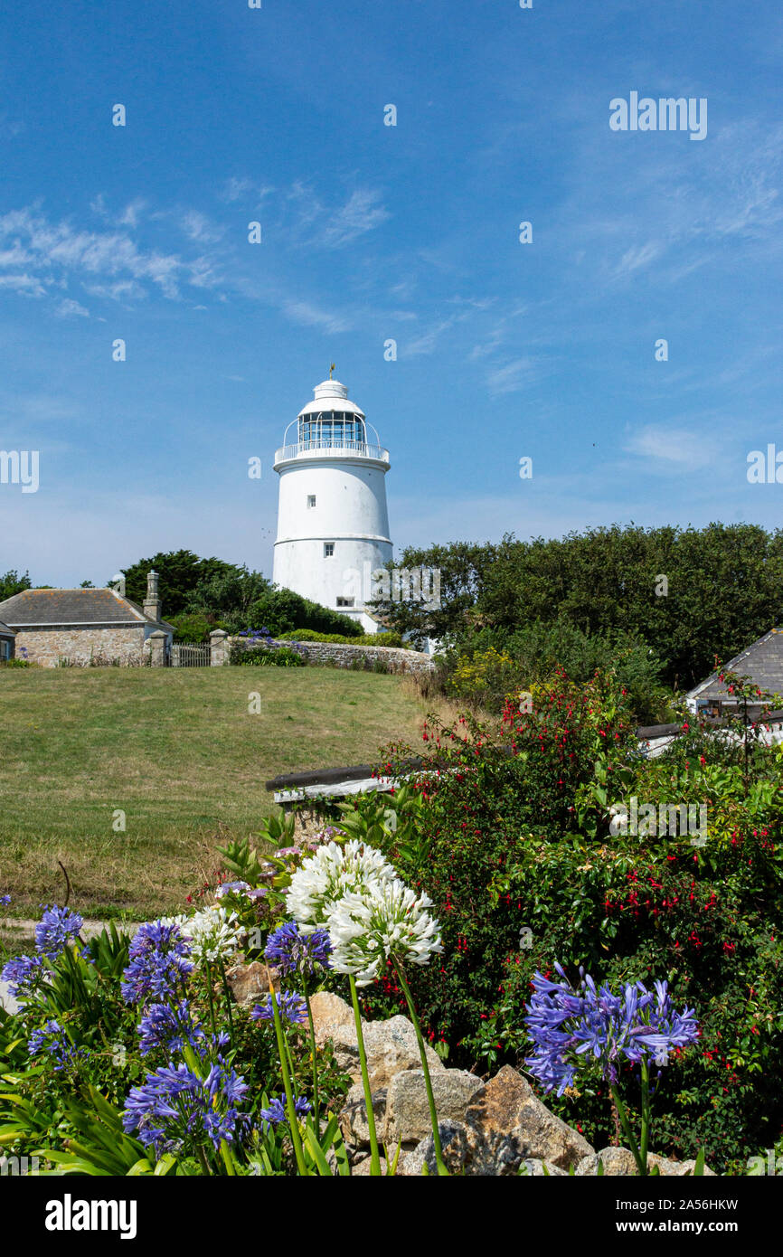 St Agnes Lighthouse, St Agnes, Isles of Scilly Stock Photo - Alamy