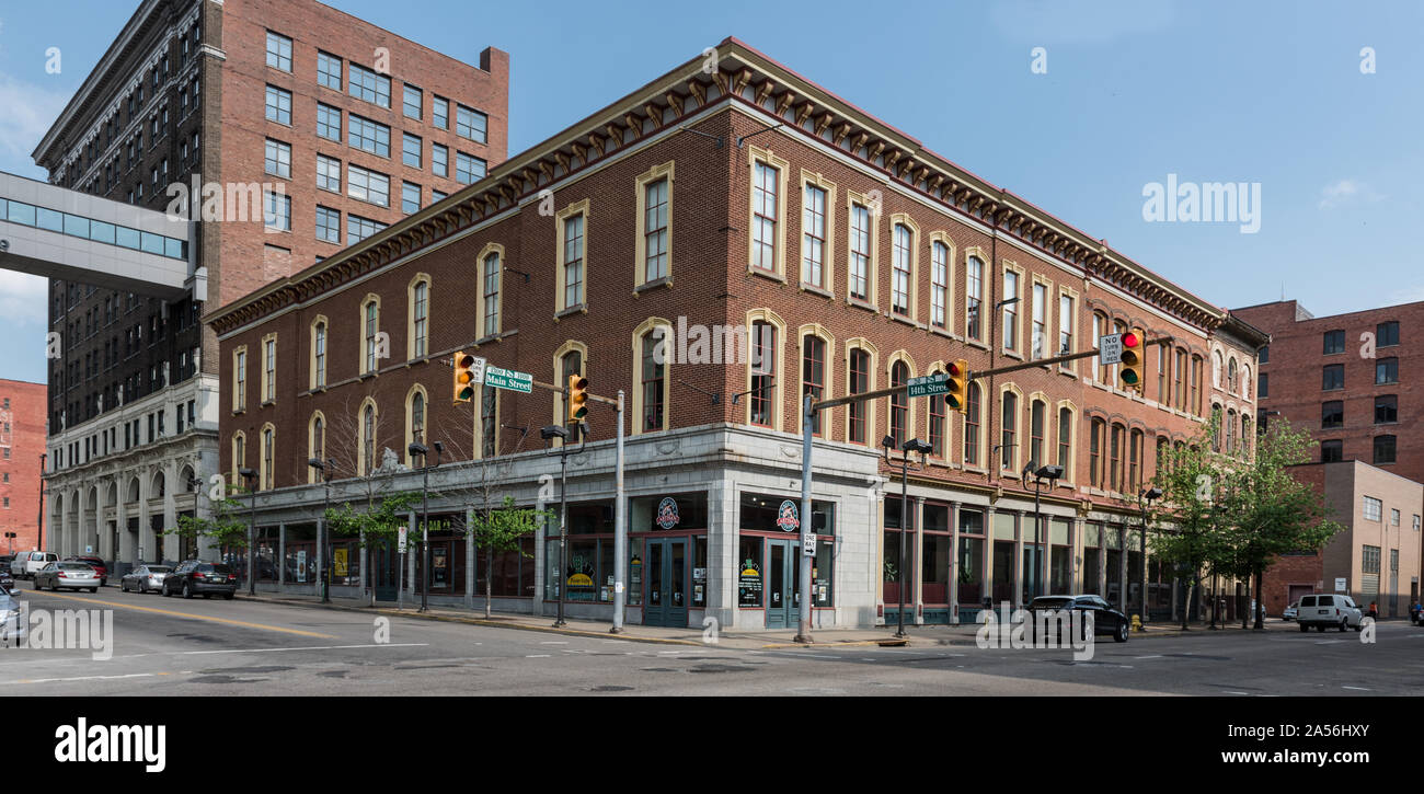 View of Market Street in downtown Wheeling, West Virginia Stock Photo ...