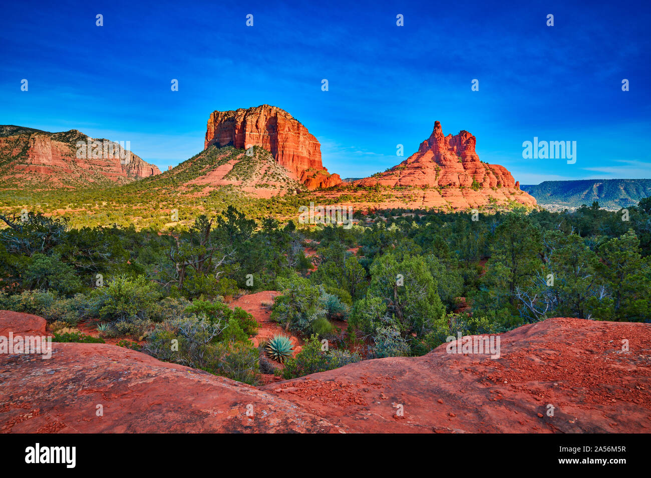 Courthouse Butte and Bell Rock, AZ Stock Photo - Alamy