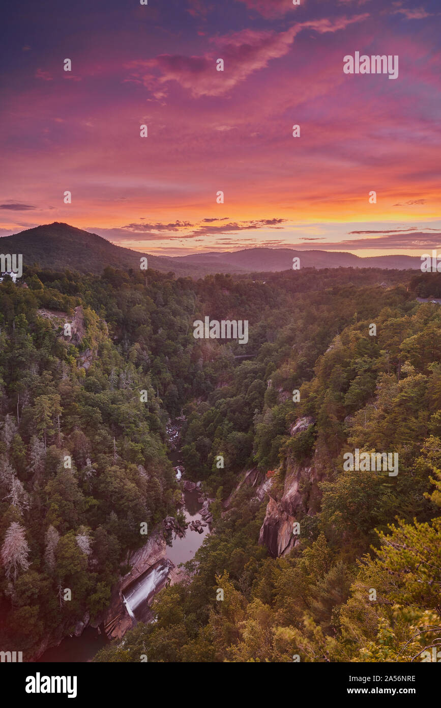 Dusk at Tallulah Gorge State Park, GA Stock Photo - Alamy