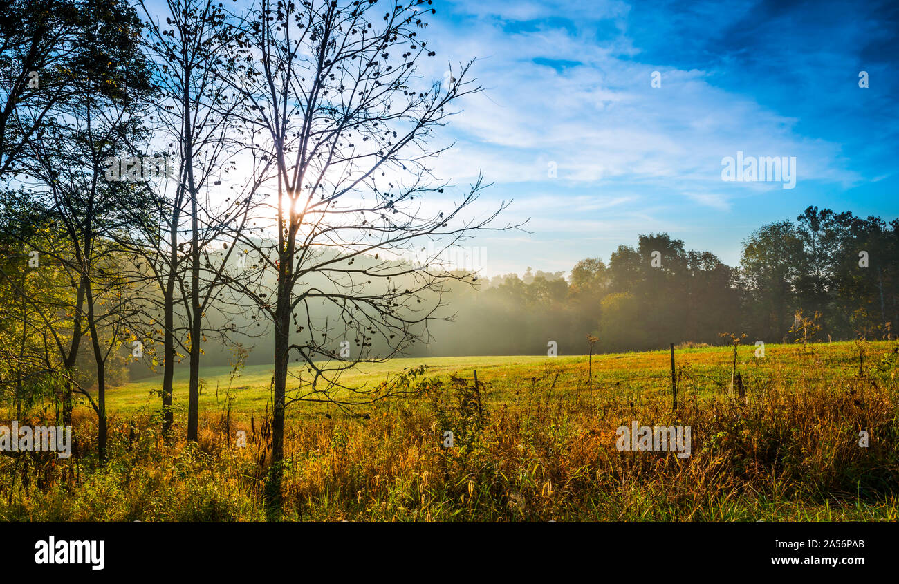 Appalachian Farm with Open Field Stock Photo - Alamy