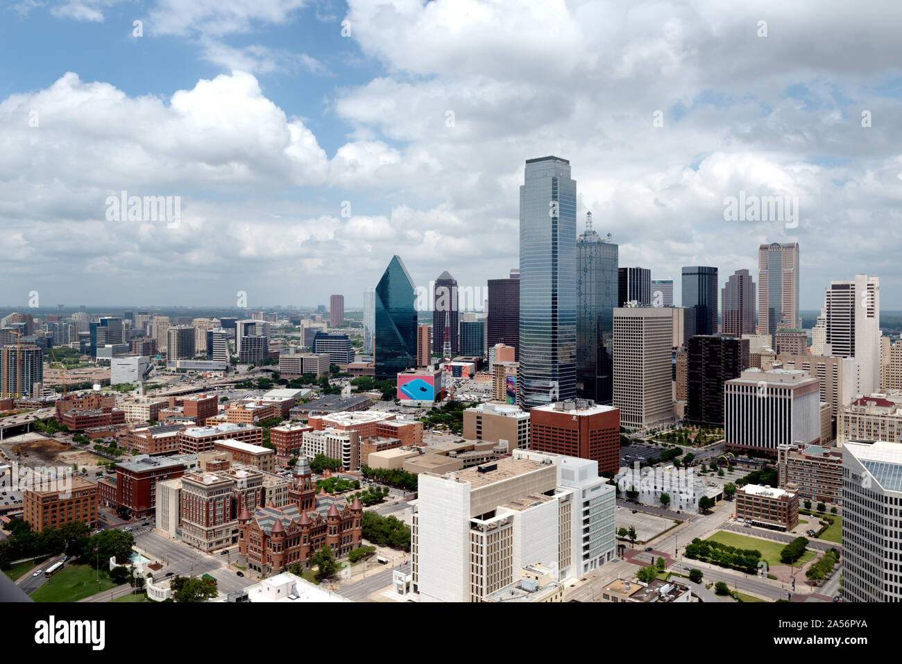 View of the Dallas, Texas, skyline, taken from Reunion Tower Stock ...