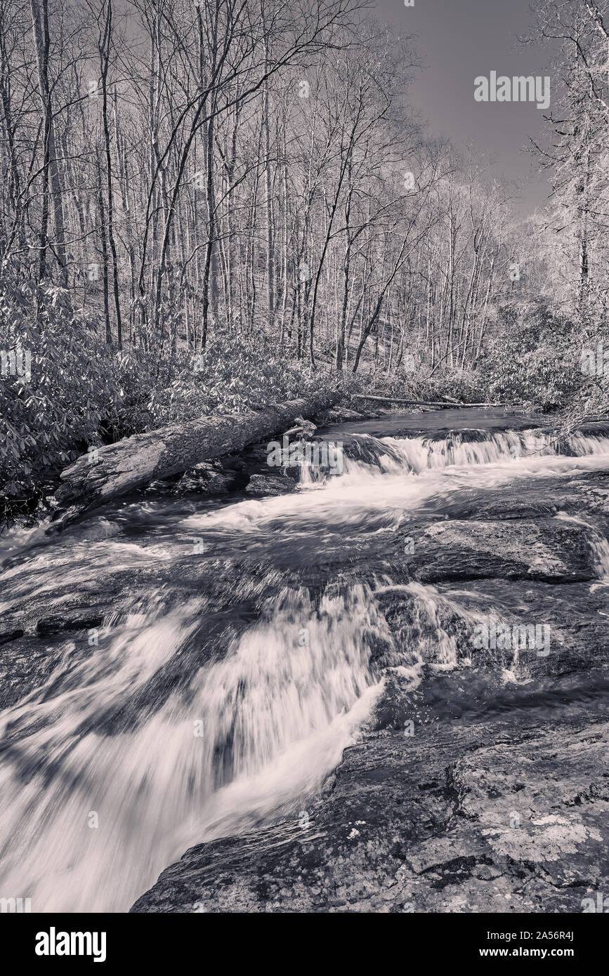 Waterfall on the Mills River Stock Photo - Alamy