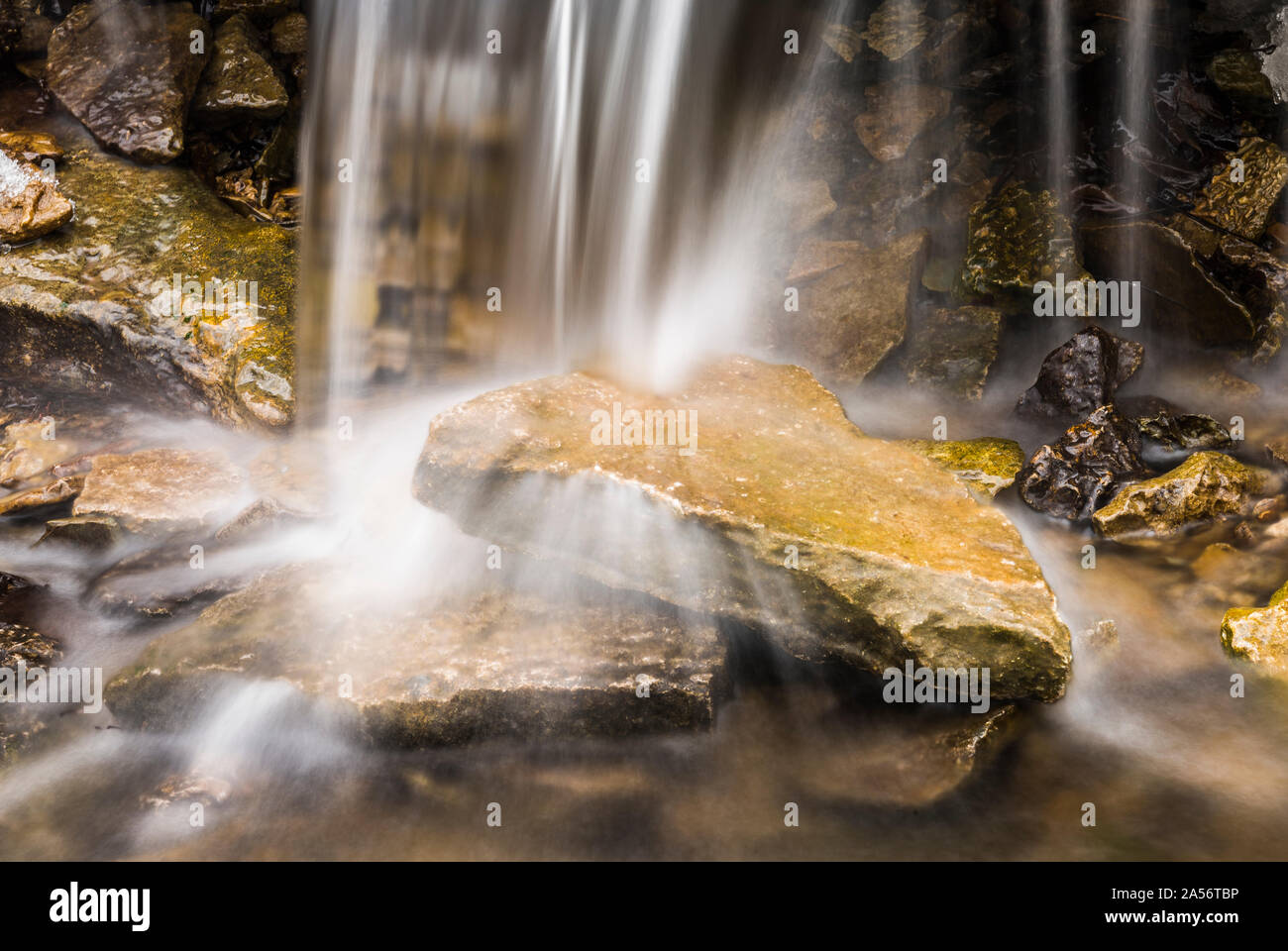Waterfall With Rocks Stock Photo - Alamy