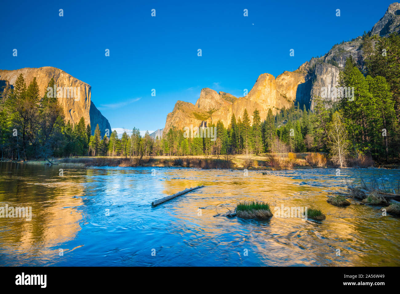Cathedral rocks merced river hi-res stock photography and images - Alamy