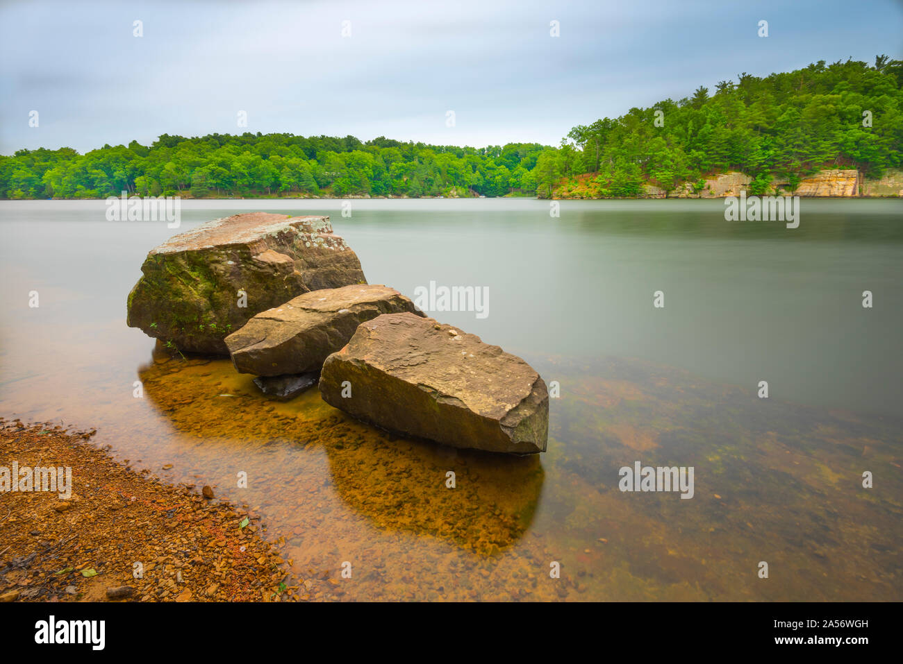 Three Boulders at Lake Malone State Park, KY Stock Photo - Alamy