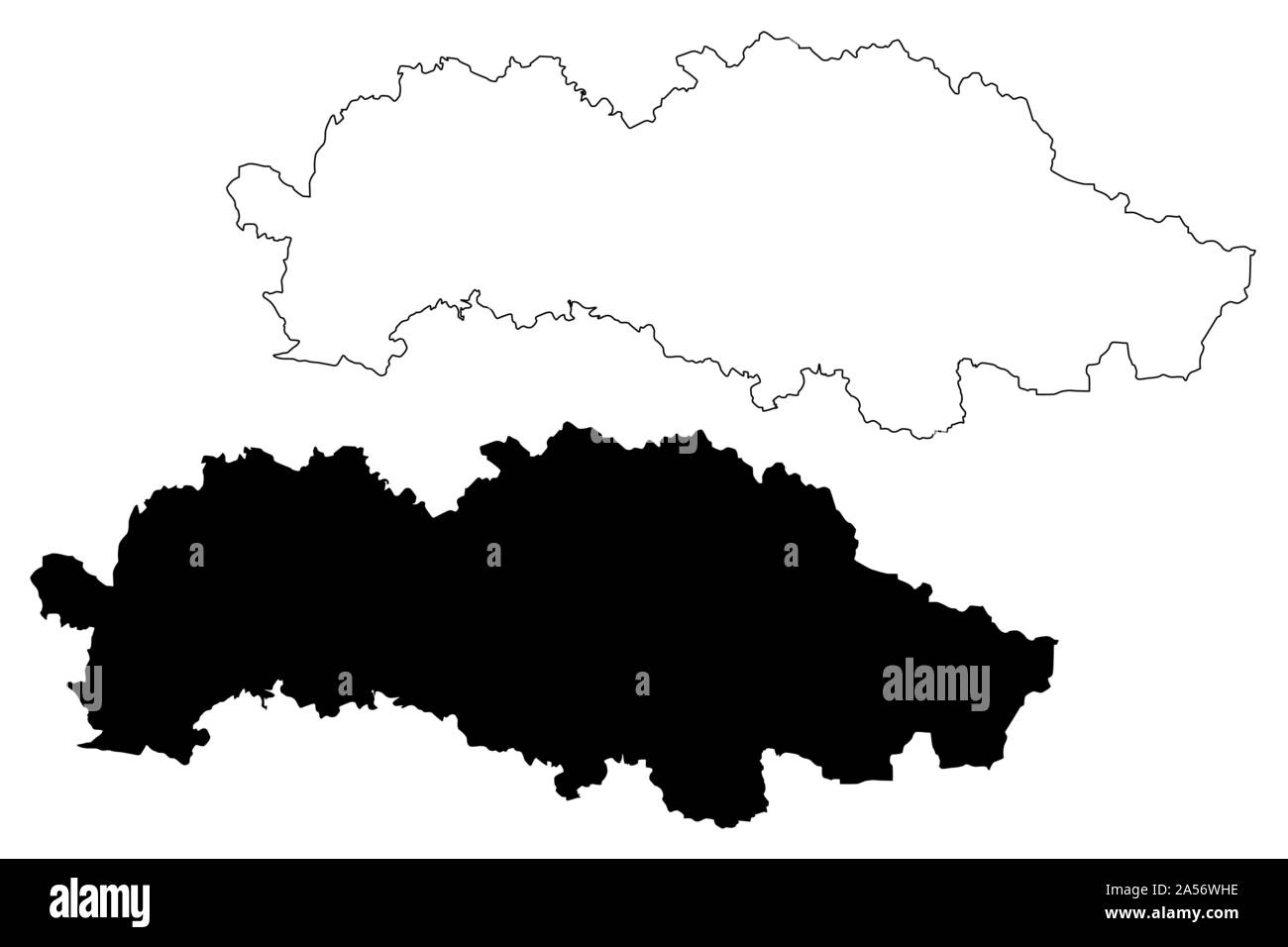 Presov Region (Regions of Slovakia, Slovak Republic) map vector ...