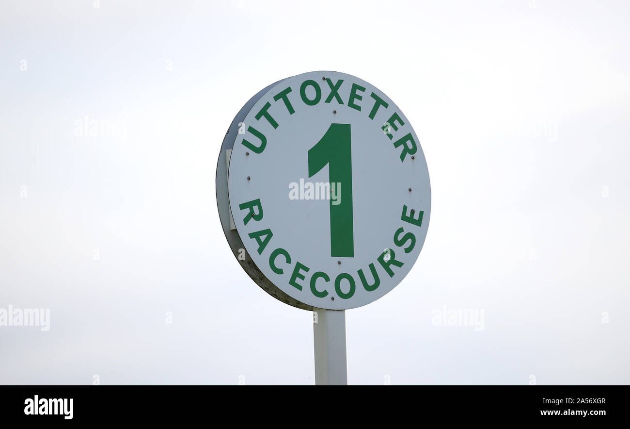 Uttoxeter racecourse sign hi-res stock photography and images - Alamy