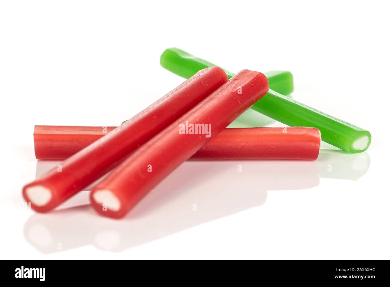 Group of five whole sweet stick candy isolated on white background ...
